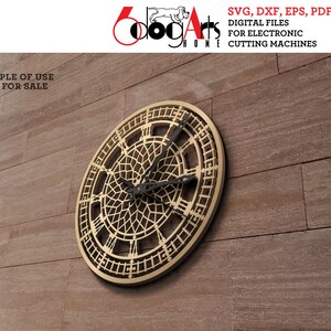 Filigree Wall Clock Template Digital Vector Files Svg Dxf - Etsy