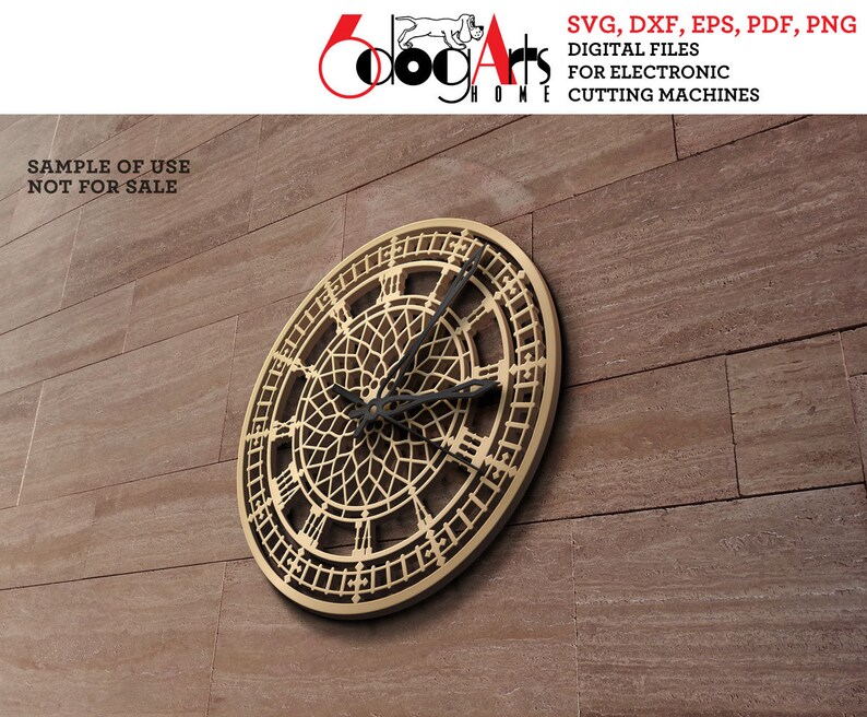 Filigree Wall Clock Template Digital Vector Files Svg Dxf - Etsy