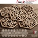 12 Round Coffee Tea Coaster Trivet Wall Decor Templates Vector Digital ...