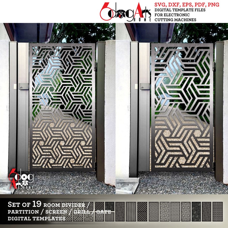 19 Gate / Partition SVG / DXF Bundle Digital Template Files for Laser ...