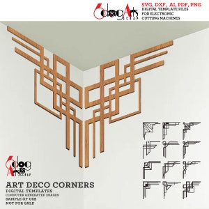 Art Deco Gatsby Corners SVG DXF Files Digital Templates Download ...