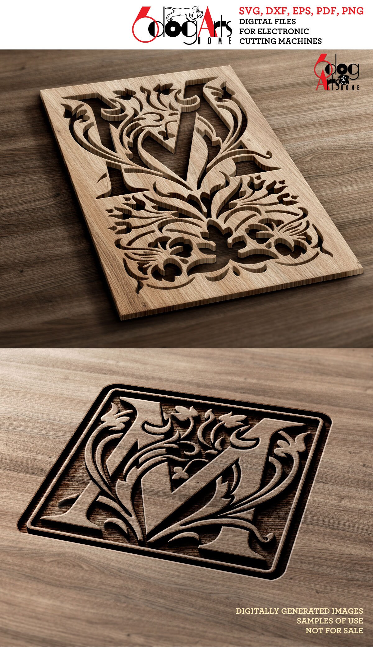 6 Monogram Letter M Templates Digital Vector Files Svg Dxf - Etsy