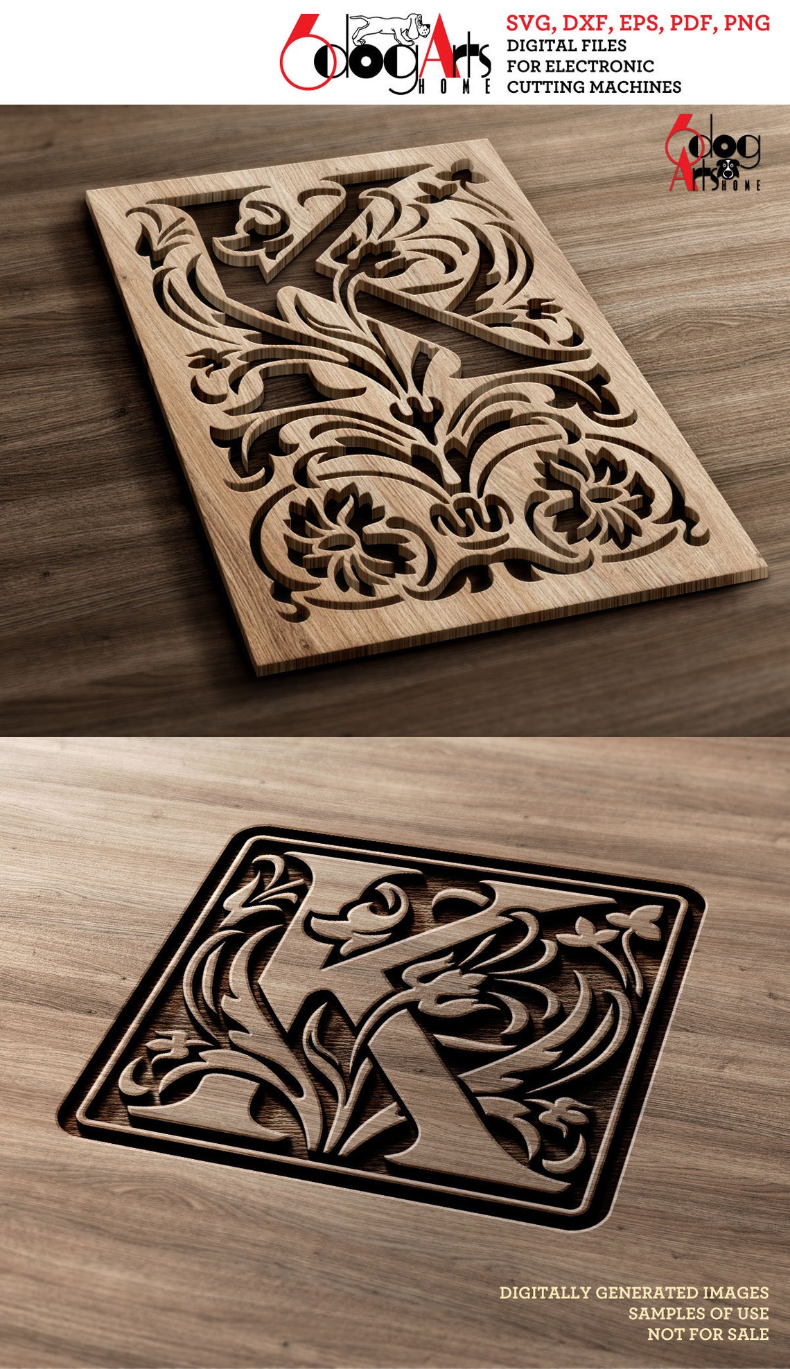 6 Monogram Letter K Templates Digital Vector Files Svg Dxf - Etsy