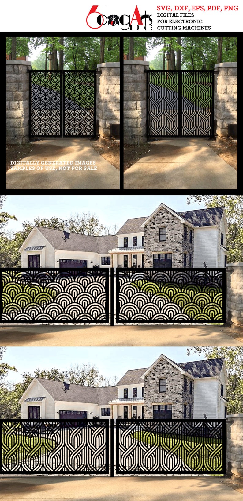 13 Gate Grill Partition Templates Digital Svg Dxf Files Room Screen ...