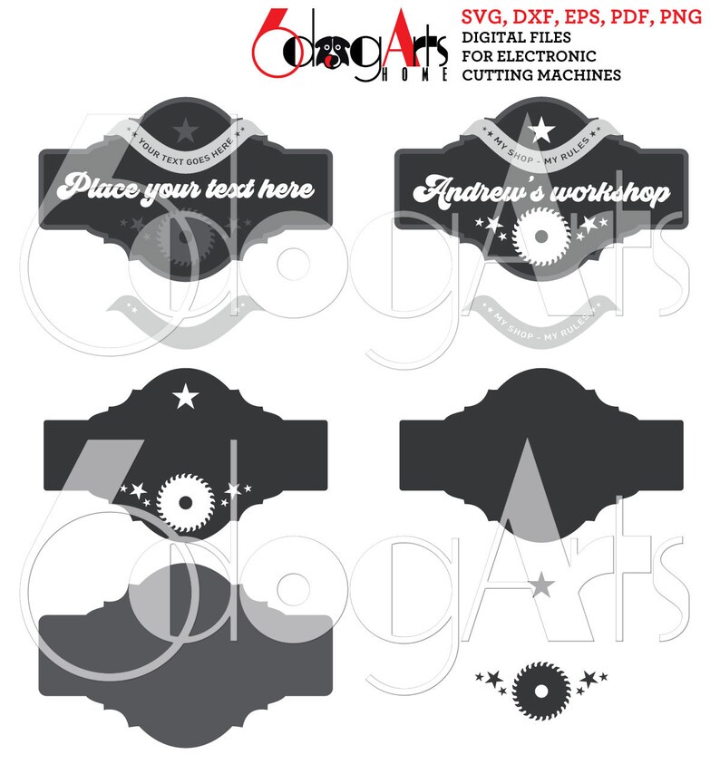 Workshop Door Sign Wall Decor Customizable Layered Template - Etsy