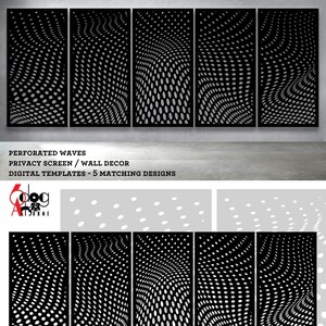 5 Perforated Waves Gates Wall Decor Room Divider Partition Privacy ...
