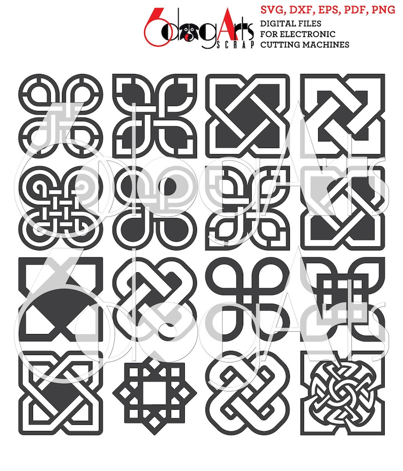 16 Celtic Coaster Grill Trivet Wall Decor Templates Vector | Etsy