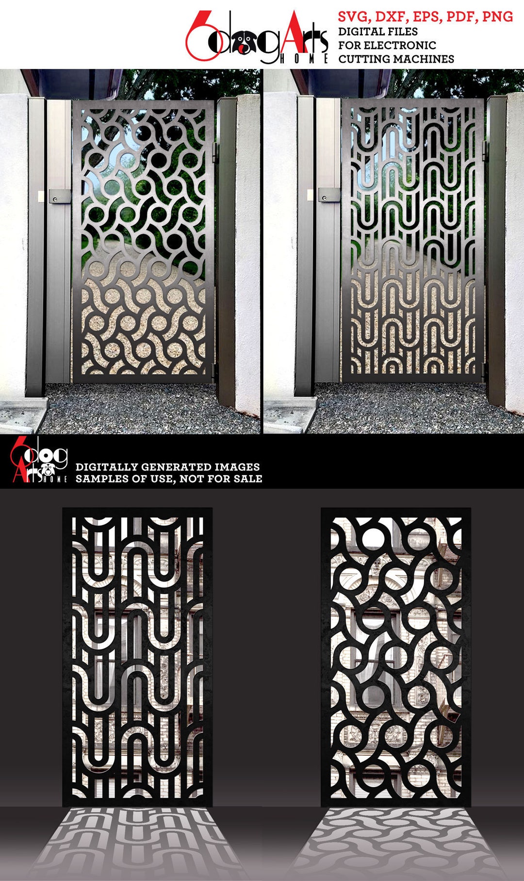 12 Gate Grill Partition Templates Digital Svg Dxf Files Room - Etsy