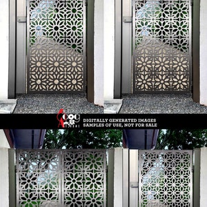 9 Floral Grill Gate Room Screen Divider Partition Stencil Templates ...