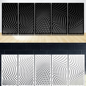 5 Perforated Waves Gates Wall Decor Room Divider Partition Privacy ...