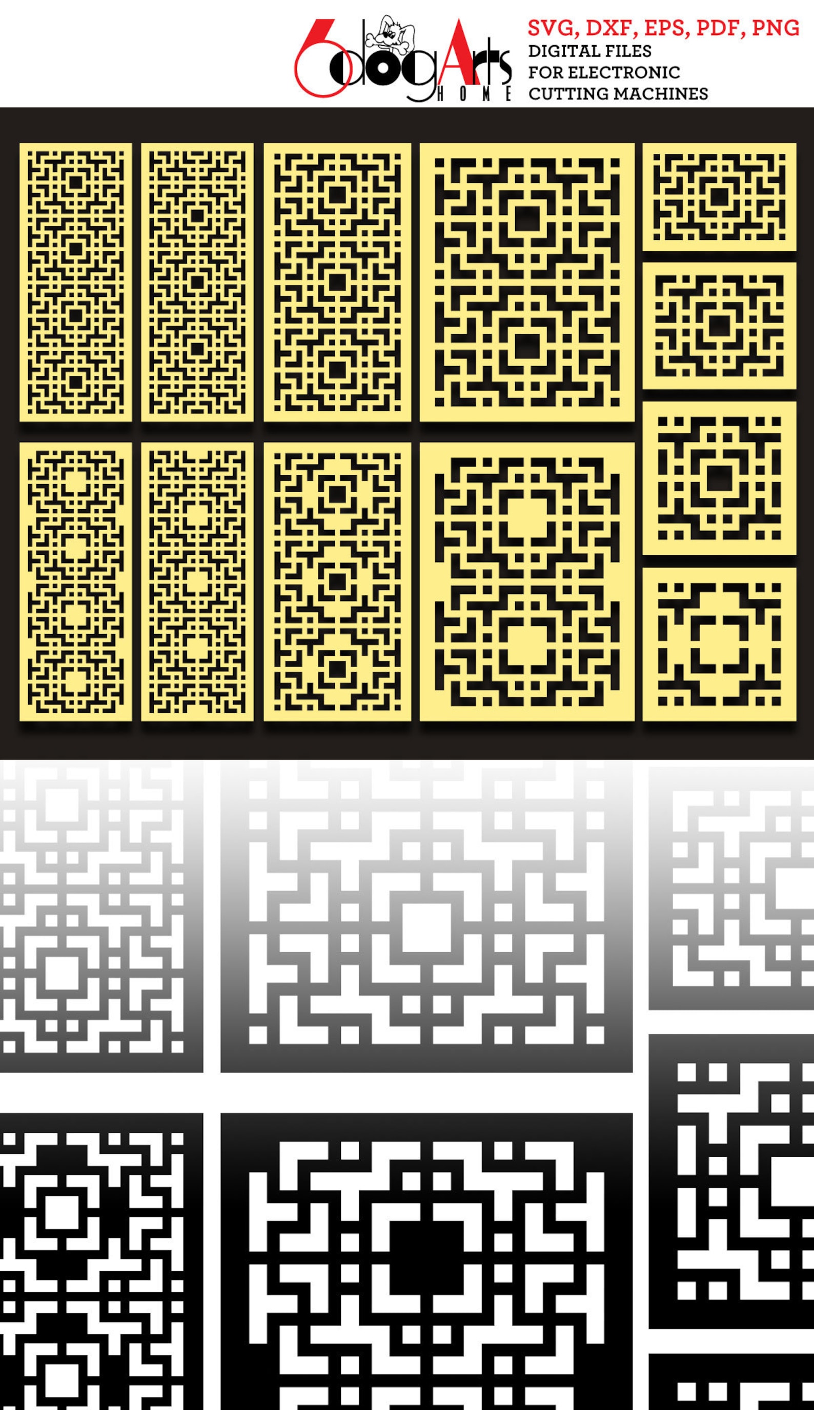 12 Oriental Pattern Grill Templates Digital Svg Dxf Files Room - Etsy ...