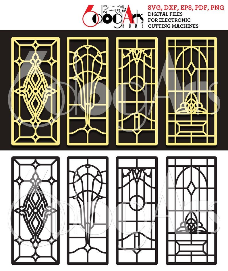 4 Art Deco Great Gatsby Gate Grill Partition Templates Digital - Etsy