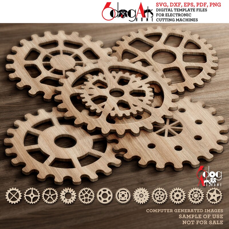 Laser Cut Vector Gears - Etsy