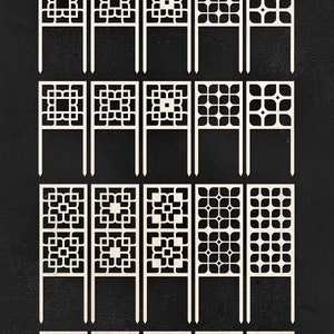 20 Plant Trellis Stake Templates Vector Digital SVG DXF Files Glowforge ...