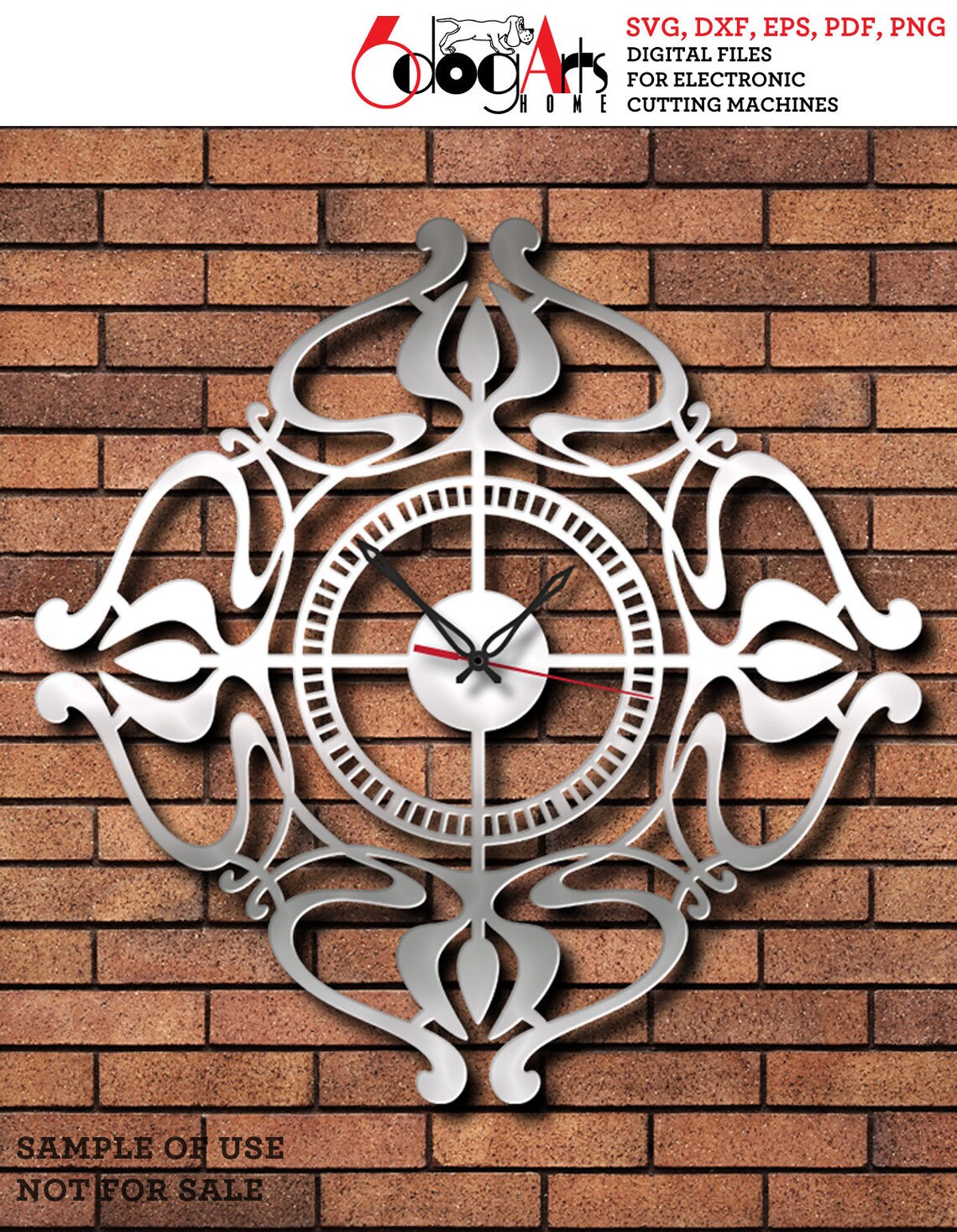 2 Wall Clock Filigree Templates Digital Cut Files Svg Dxf Pdf - Etsy