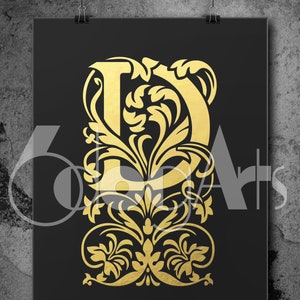 6 Monogram Letter D SVG/DXF Templates Bundle Digital Files Download for ...