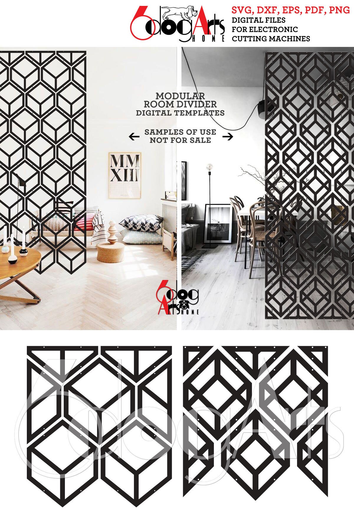 Modular Partition Panel Hanging Screen Divider Templates Digital Svg ...