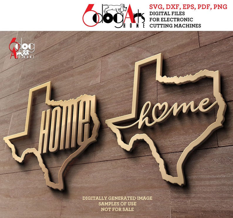 4 Texas State Outline Home Wall Decor Layered Templates Vector - Etsy