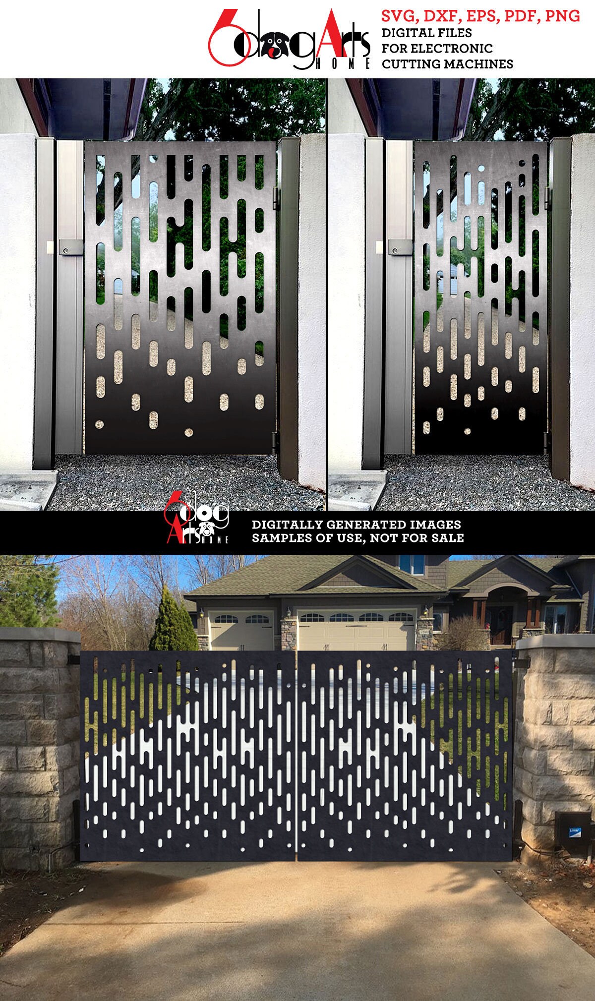 7 Gate / Partition SVG / DXF Bundle Digital Template Files Download for ...