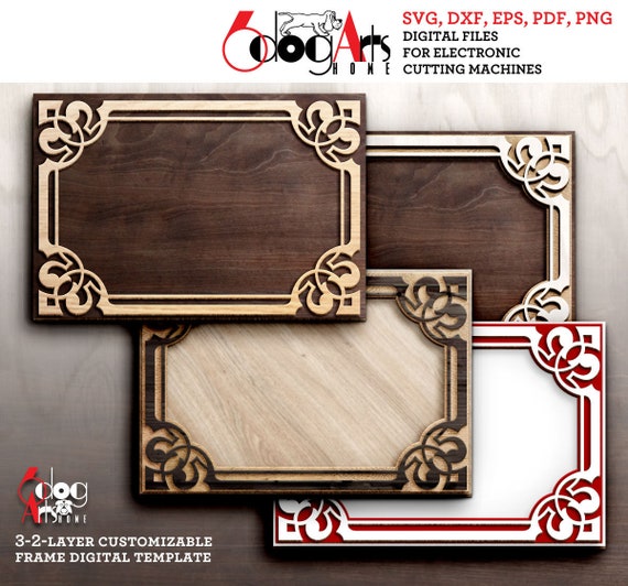 Layered Frame Template Vector Digital SVG DXF Files for Wood - Etsy
