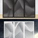 3 Perforated Waves Wall Decor Room Divider Partition Privacy Screen ...