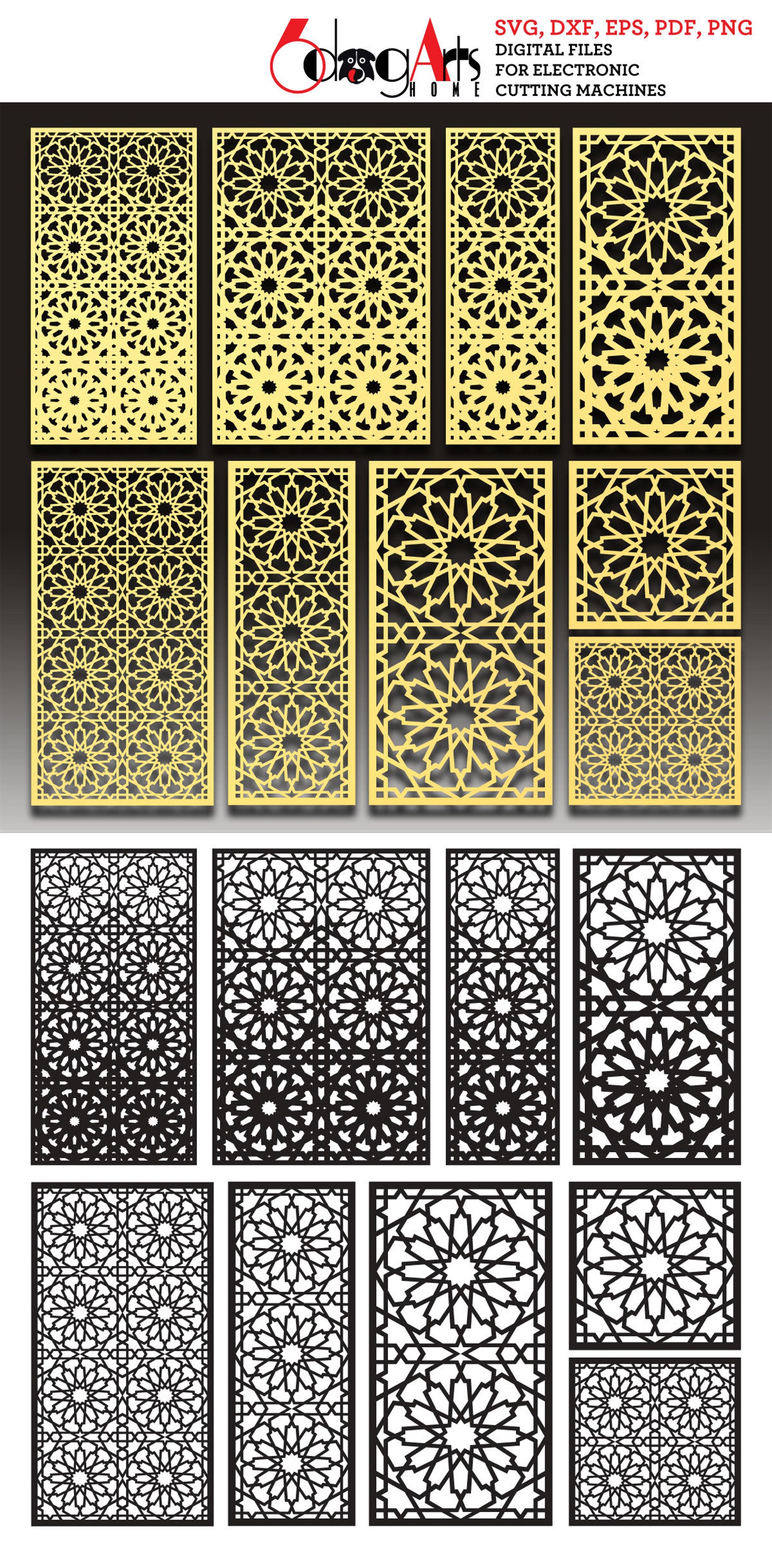 9 Moroccan Arabesque Grill Gate Room Screen Divider Partition - Etsy