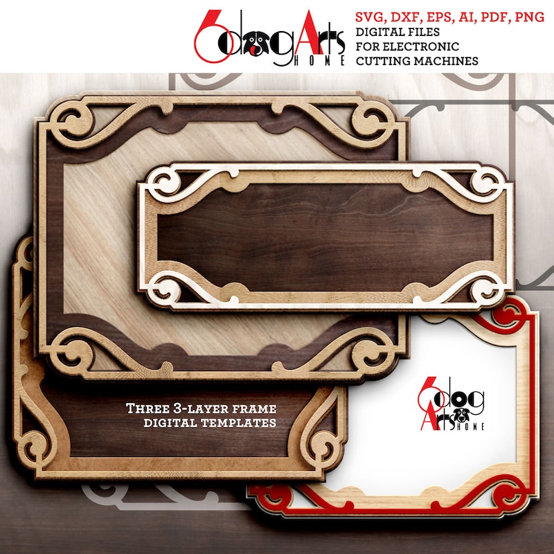 Vintage Frame Wood Svg - Etsy