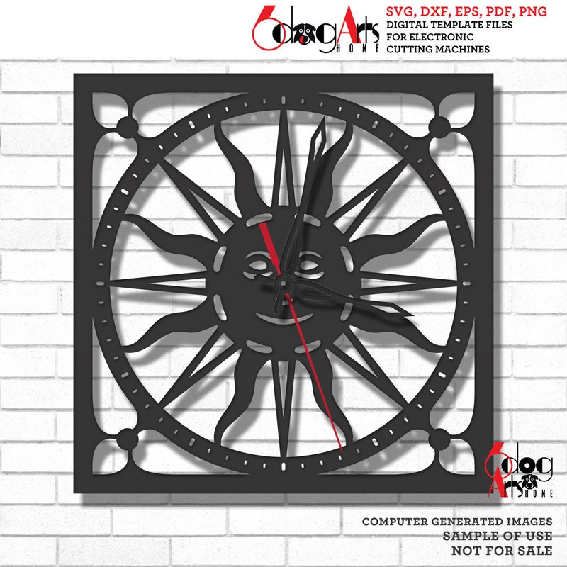 Sun Wall Clock - Etsy