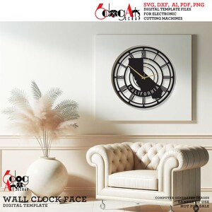 California State Map Wall Clock Face SVG DXF Digital Template Instant ...