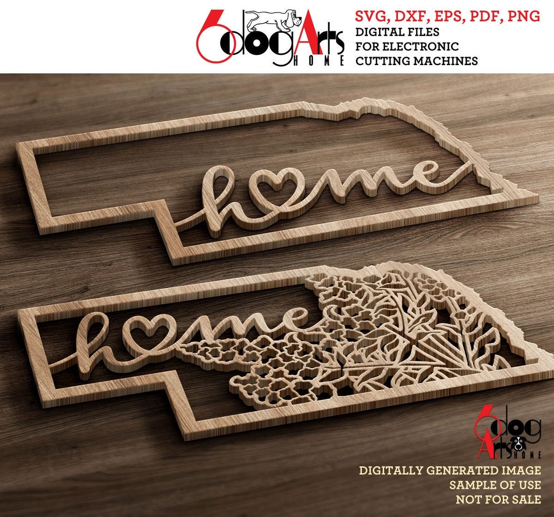 6 Nebraska State Outline Home Wall Decor Layered Templates - Etsy
