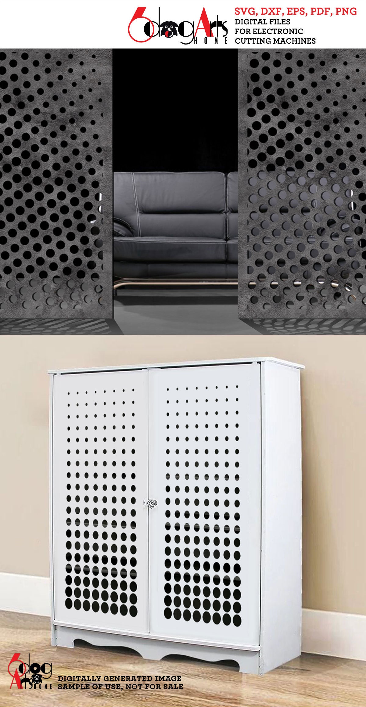 12 Halftone Gate / Partition SVG / DXF Bundle Digital Template Files ...