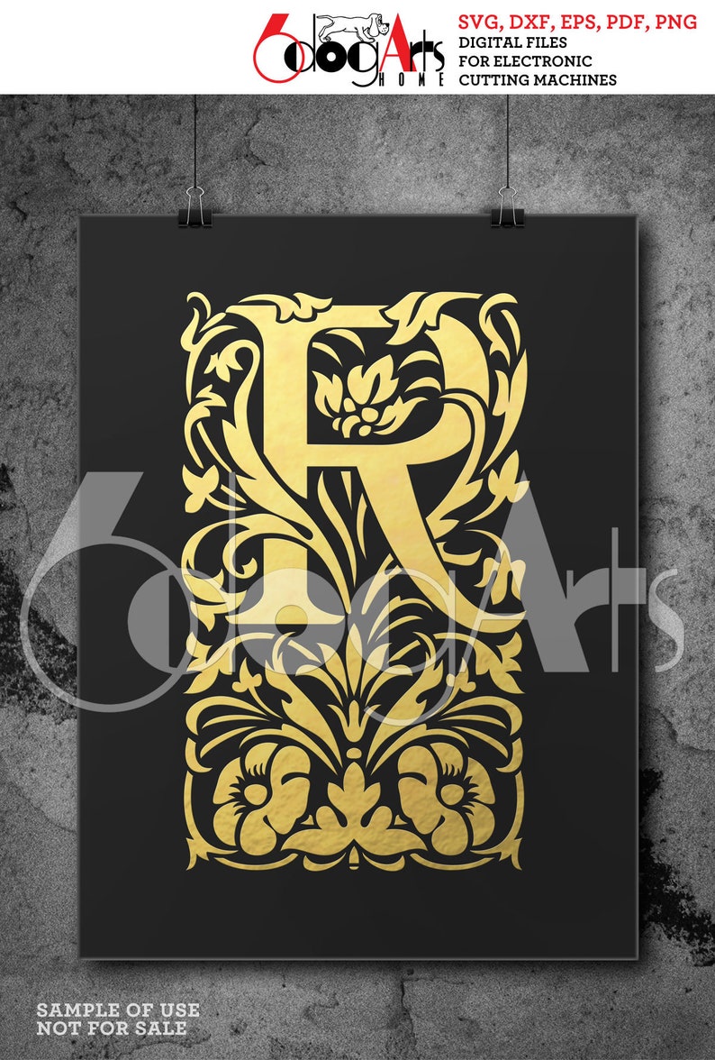 6 Monogram Letter R Templates Digital Vector Files Svg Dxf - Etsy