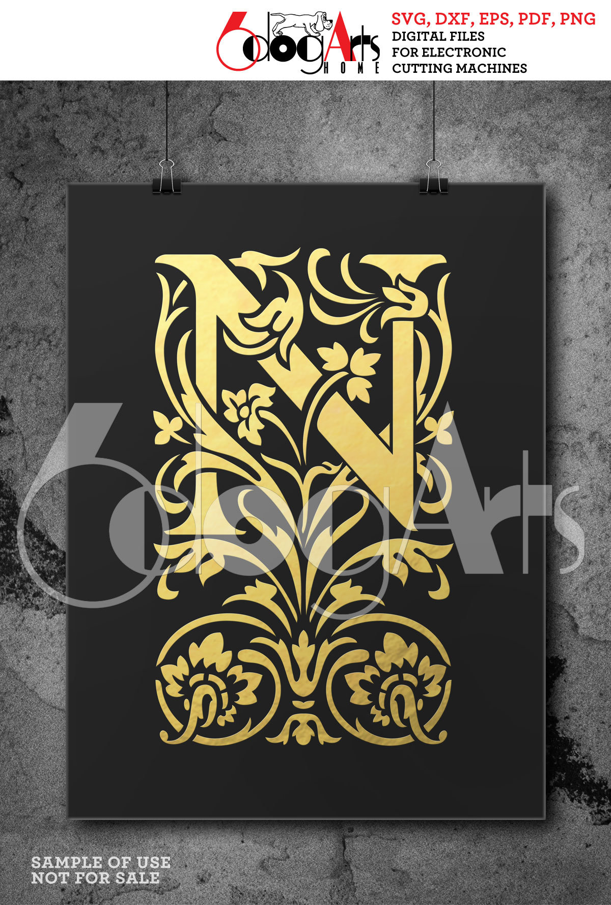 6 Monogram Letter N Templates Digital Vector Files Svg Dxf - Etsy