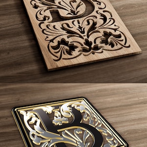 6 Monogram Letter B Templates Digital Vector Files Svg Dxf Instant ...