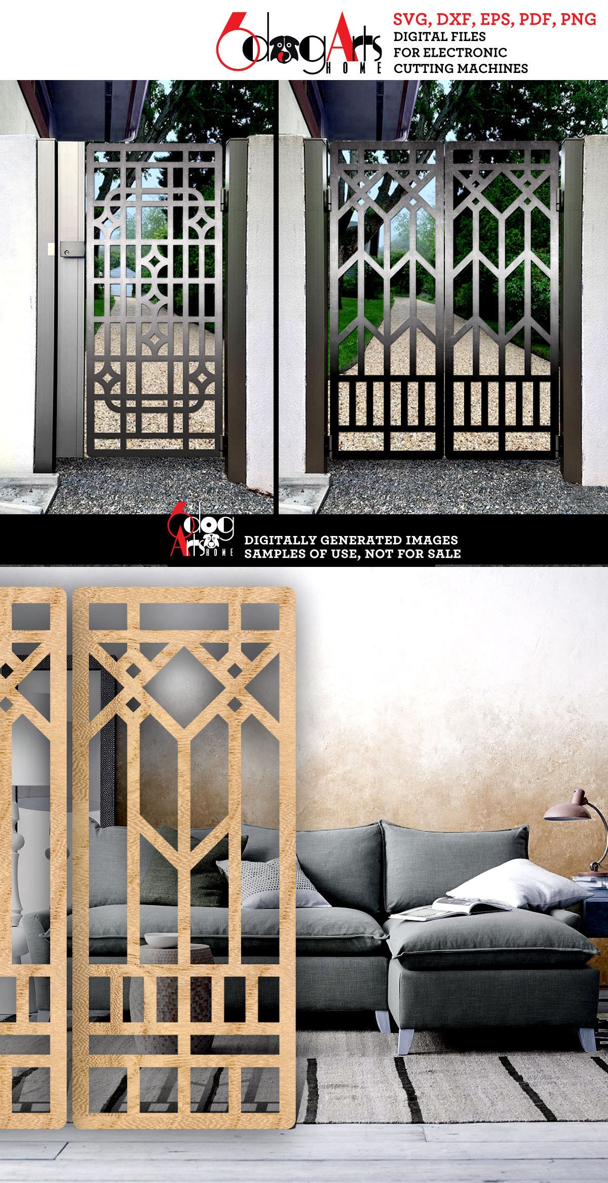 5 Art Deco Nouveau Great Gatsby Gate Grill Partition Templates - Etsy