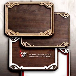 Layered Frame Template Vector Digital SVG DXF Files Wood Cardboard ...