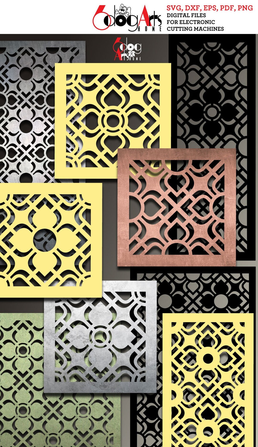 24 Floral Pattern Grill Templates Digital Svg Dxf Files Room - Etsy