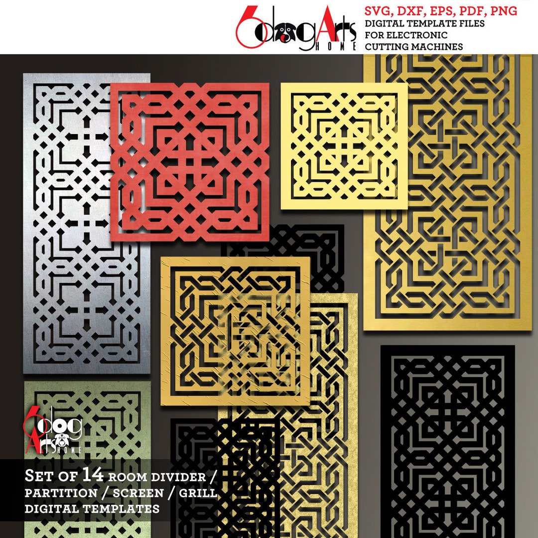 14 Alhambra Arabesque Grill Gate Screen Partition Templates Digital Svg ...