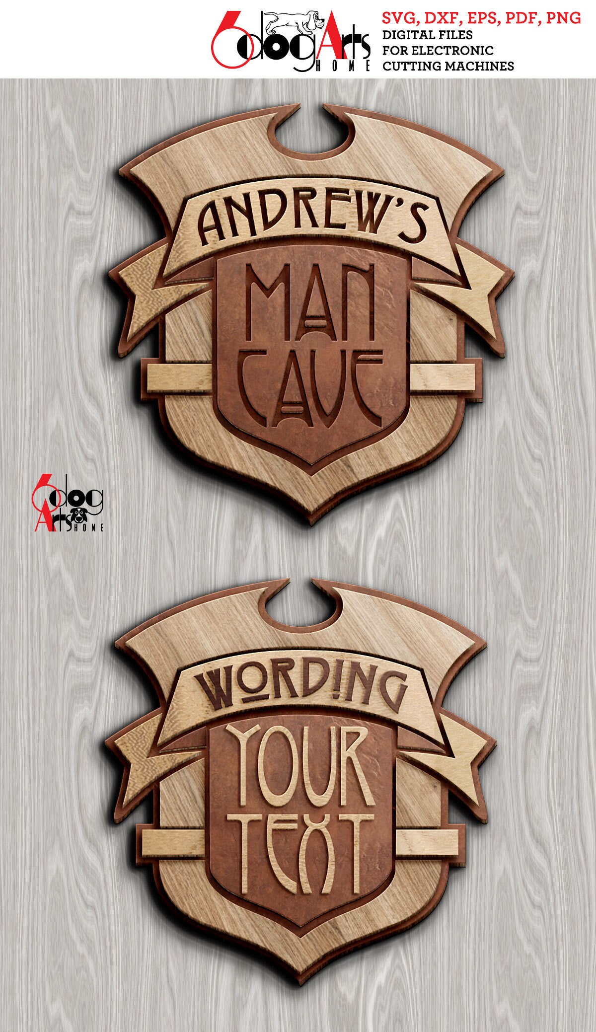 Man Cave Door Sign Wall Decor Layered Customizable Template - Etsy