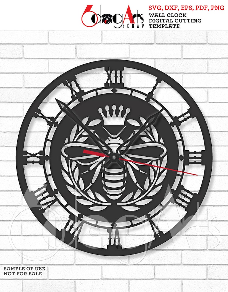 3 Heraldic Paris Wall Clock Templates Digital Vector Files Svg - Etsy