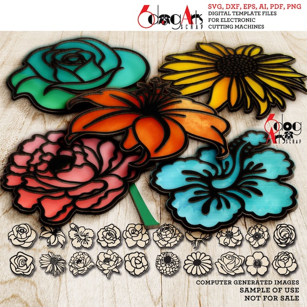 Layered Flower Svg - Etsy