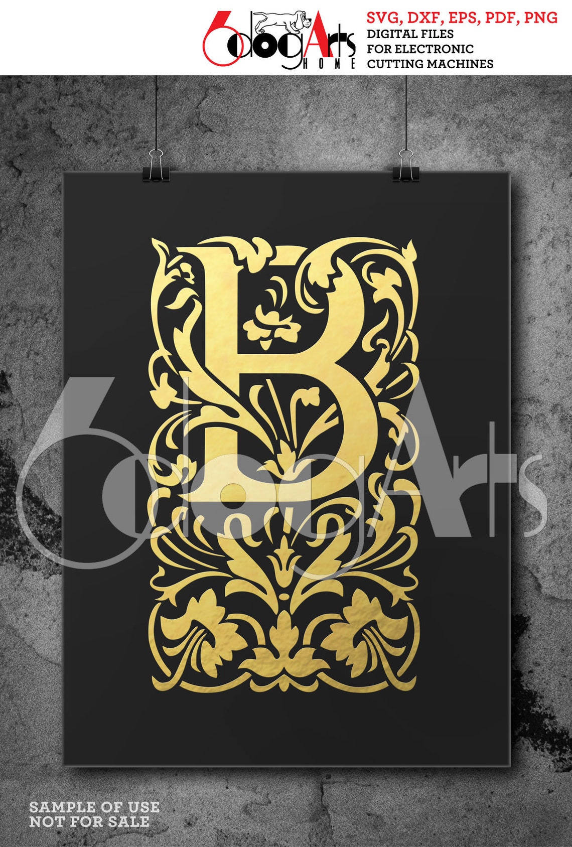 6 Monogram Letter B Templates Digital Vector Files Svg Dxf | Etsy
