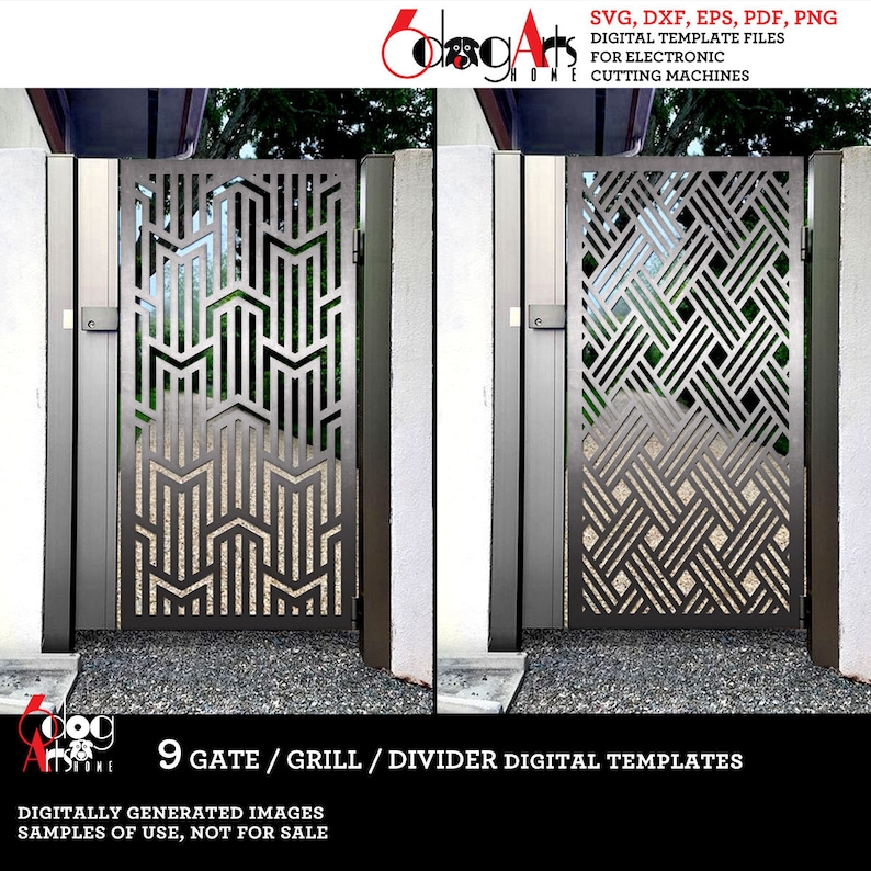 9 Gate / Partition SVG / DXF Bundle Digital Template Files Download for ...