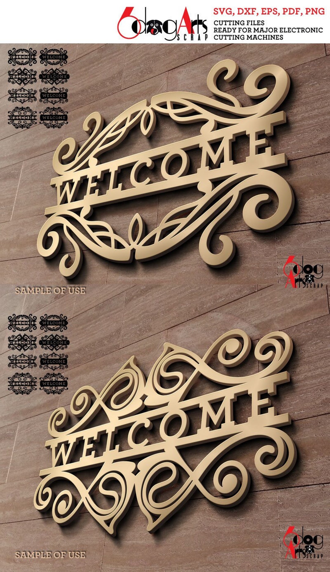 8 Welcome Door Sign Templates Digital Vector Files Svg Dxf - Etsy
