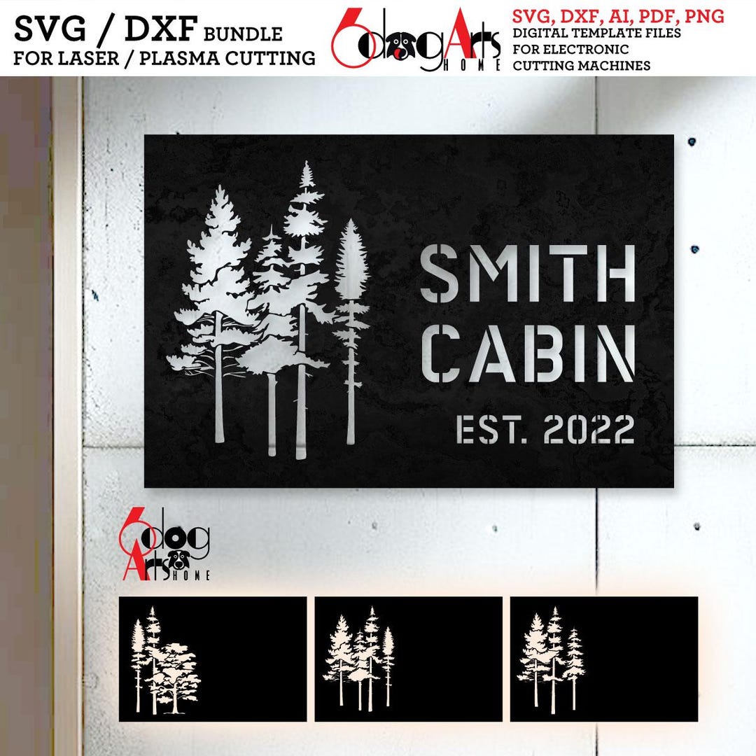 3 Address Sign SVG/DXF Bundle Digital Template Files Download for Laser ...