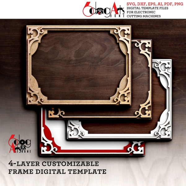 Vintage Frame Wood Svg - Etsy