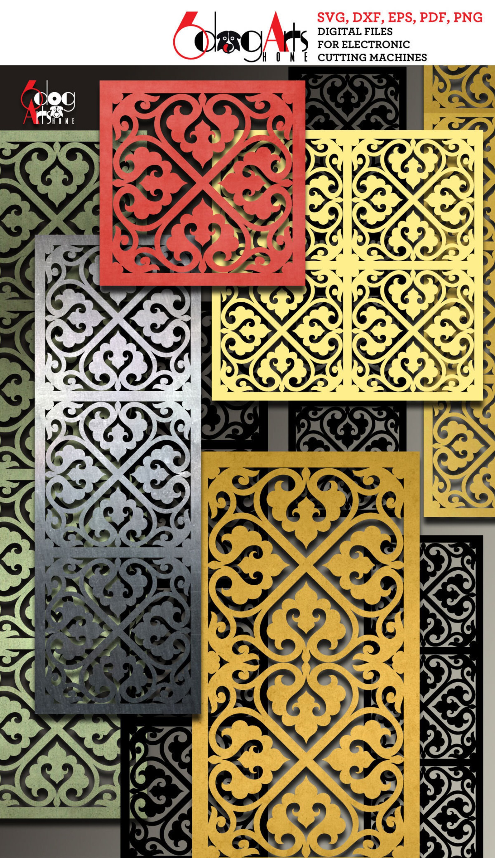 9 Grill Gate Room Screen Divider Partition Templates Digital | Etsy