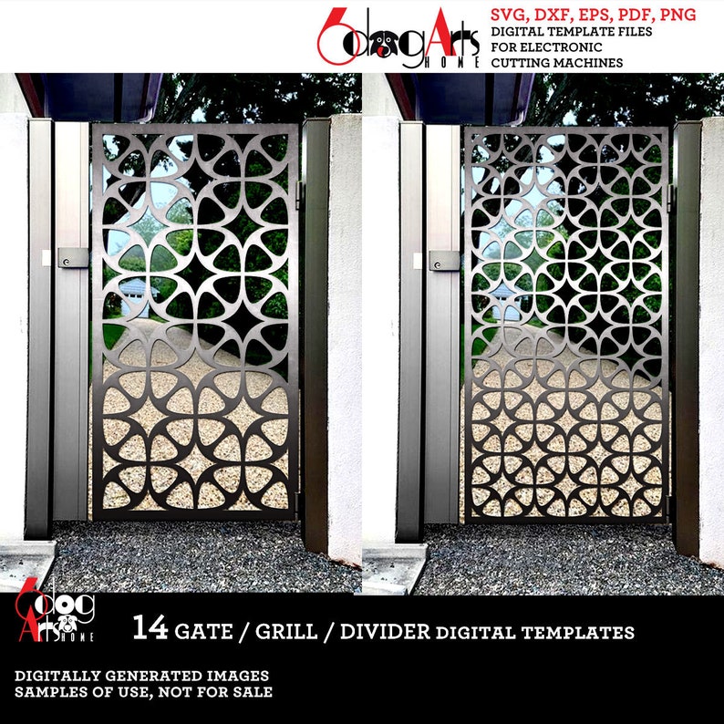 14 Gate / Partition SVG / DXF Bundle Digital Template Files Download ...