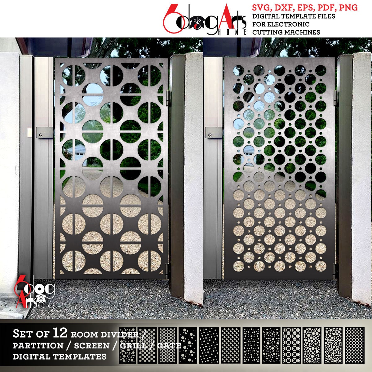 12 Grill Gate Room Screen Divider Partition Templates Digital Svg Dxf ...