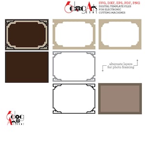 Layered Frame Template Vector Digital SVG DXF Files for Wood Cardboard ...